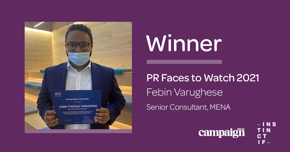 Febin Varughese named in Campaign Middle East Faces to Watch 2021 ...
